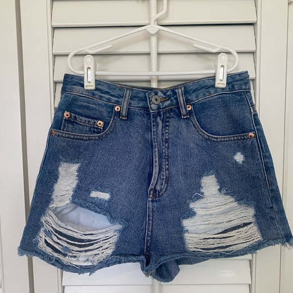 Signature | Shorts | Signatures Blue Ripped Jean Shorts | Poshmark